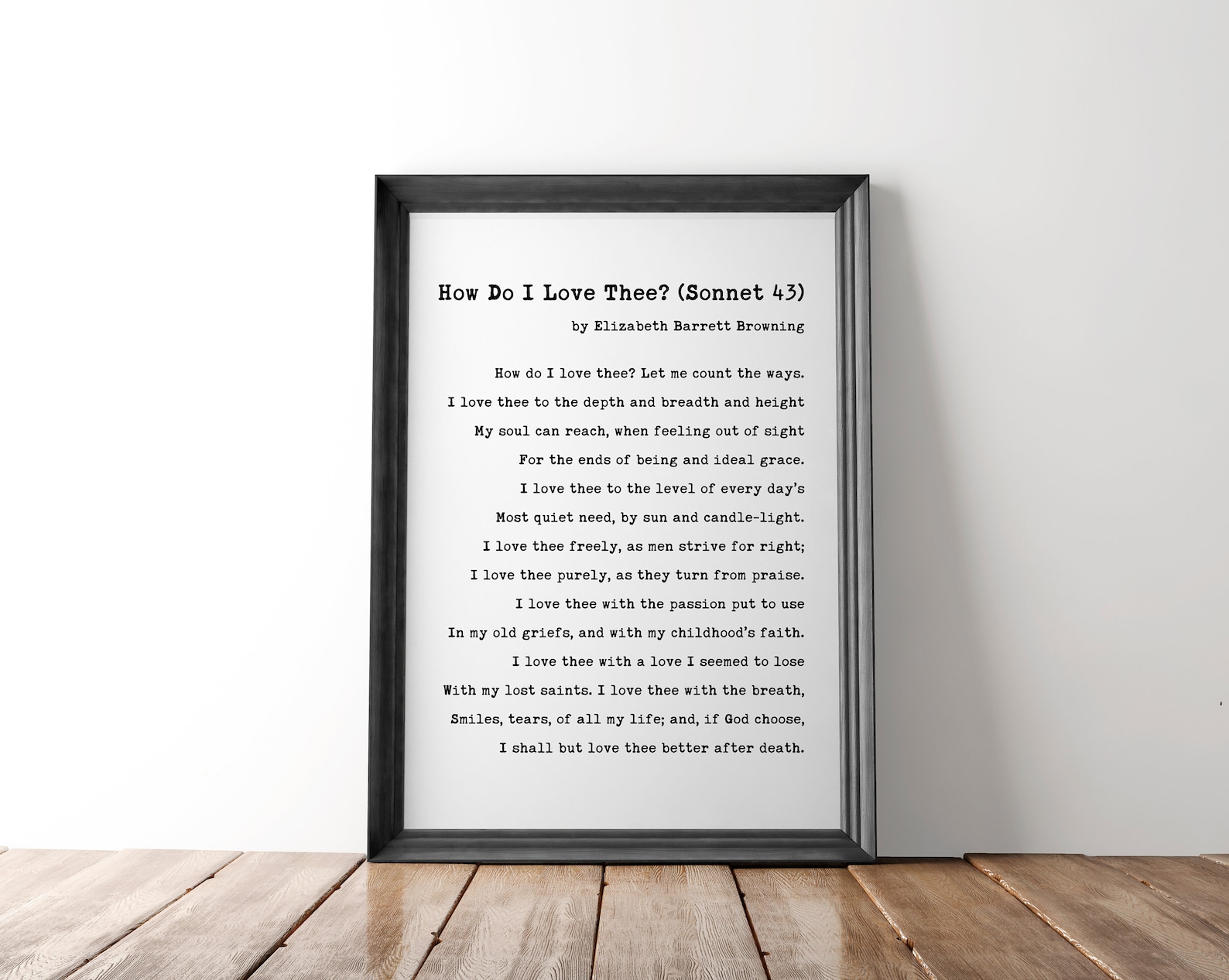 How Do I Love Thee Let Me Count the Ways Elizabeth Barrett | Etsy