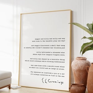 Maggie and Milly and Molly and May. E.e. Cummings Art Print Poetry Sea ...