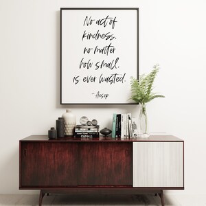 No Act of Kindness, No Matter How Small, is Ever Wasted. Aesop Nursery ...