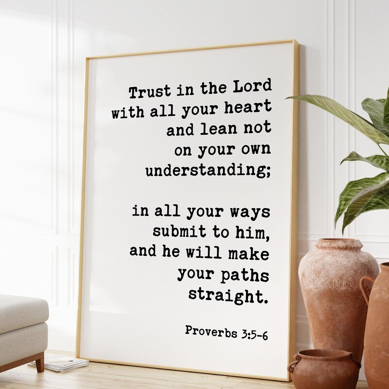 Proverbs 3 5 6 - Etsy