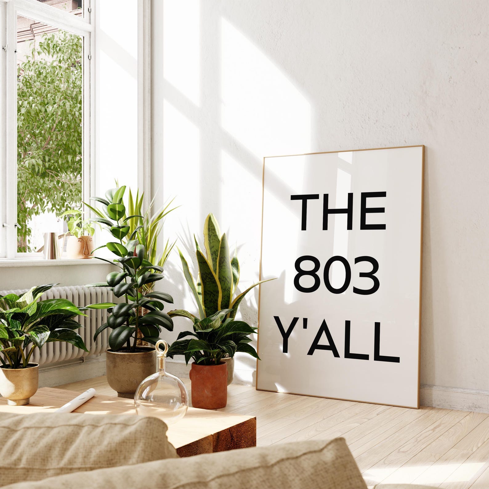 The 803 Y'all Minimalist Art Print, Columbia, South Carolina, Original ...