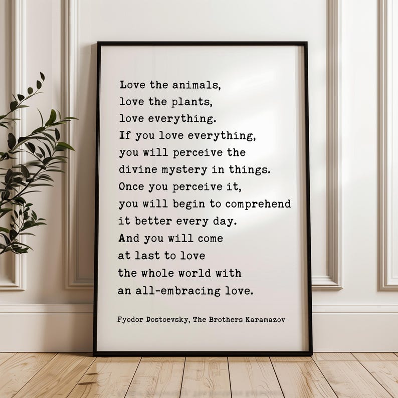 Fyodor Dostoevsky Wall Art • White Nights Quote • Typography Art Print ...