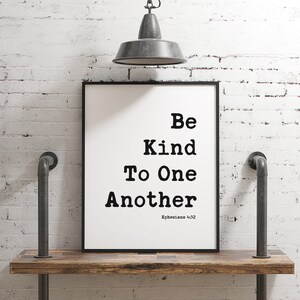 Be Kind to One Another Ephesians 4:32 Printable Wall Art Downloadable ...