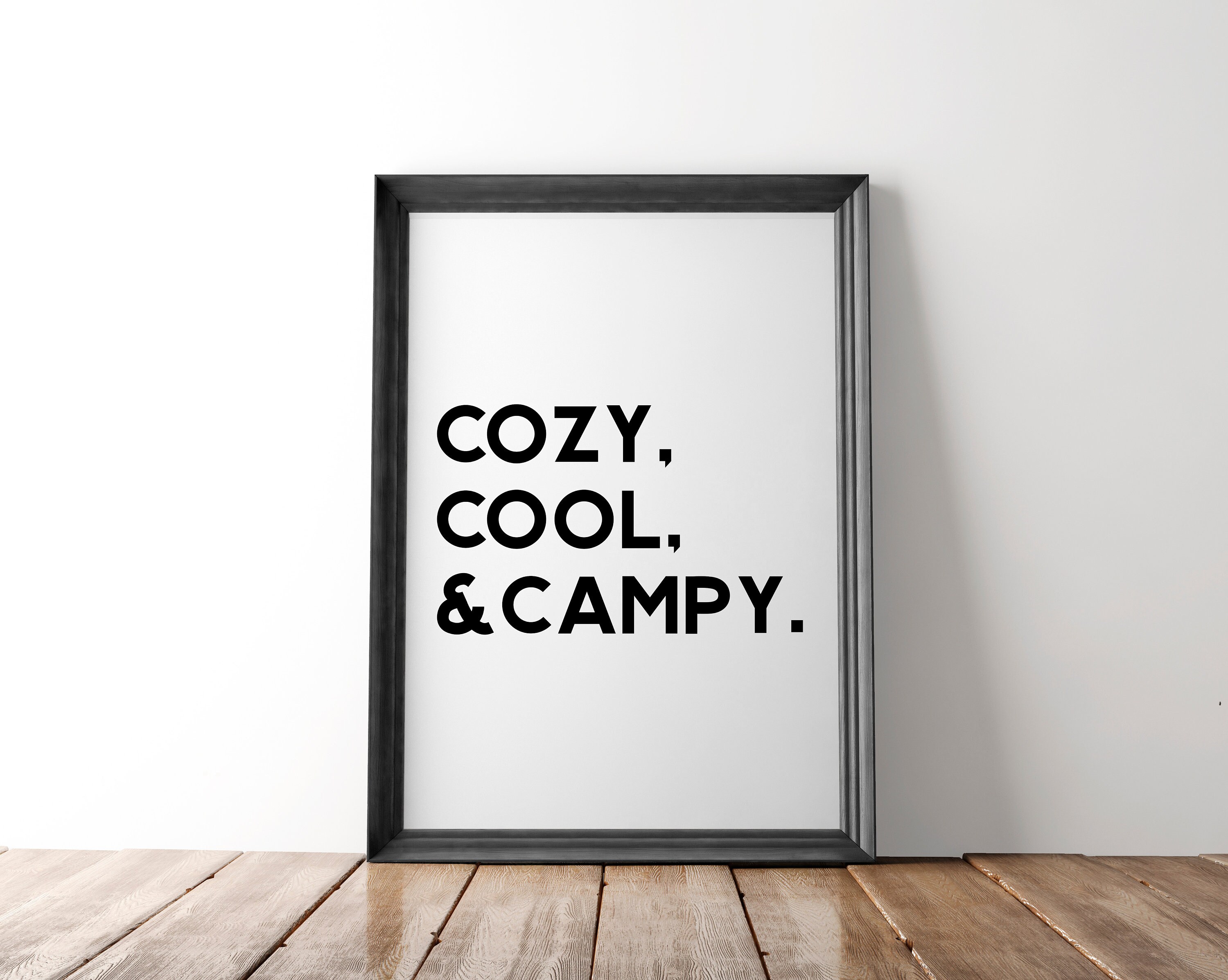 Cozy Cool and Campy Minimalist Art Print Minimalist Print - Etsy