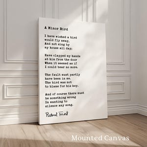 A Minor Bird Poem by Robert Frost Typography Art Print • 1926 - Etsy