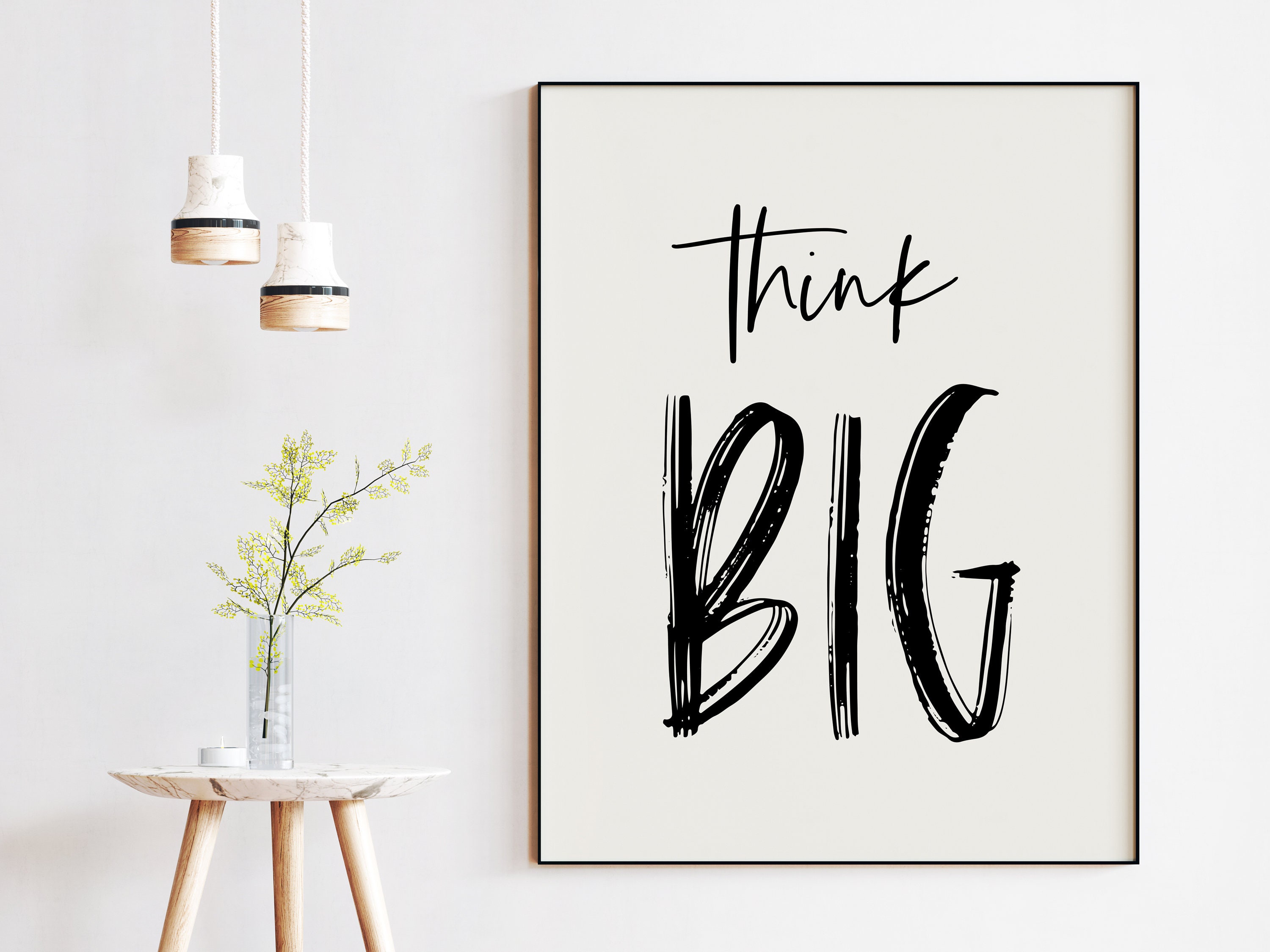 Think Big Printable Wall Art - Downloadable Nursery Wall Art, Office ...
