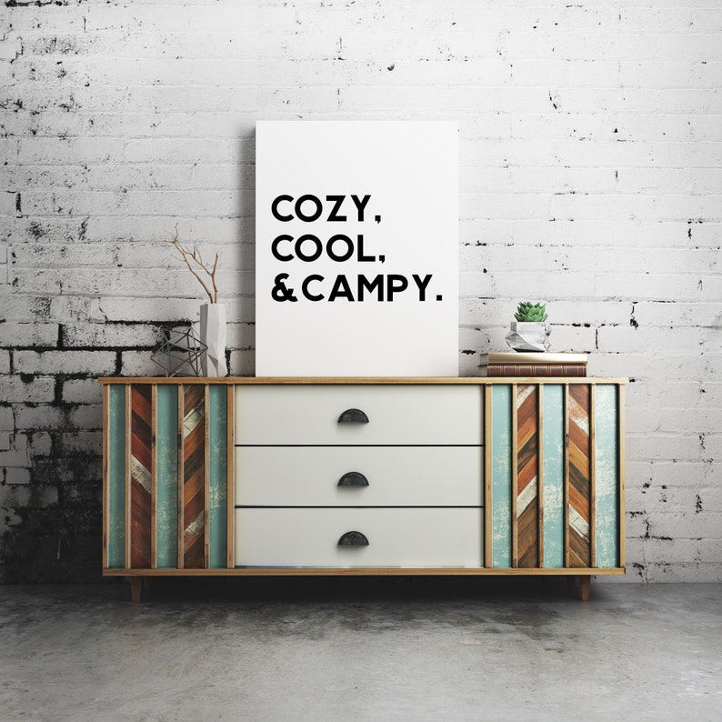 Cozy Cool and Campy Minimalist Art Print Minimalist Print - Etsy