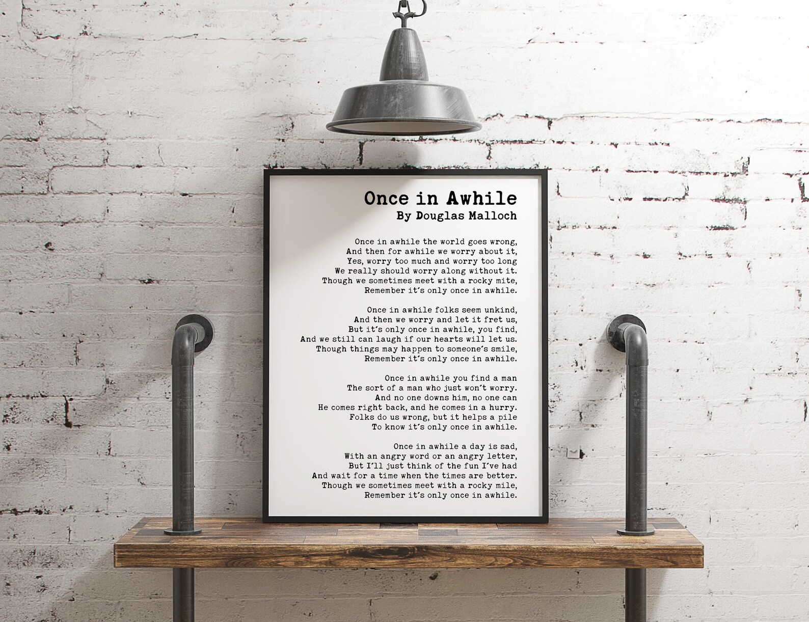 Once in Awhile Poem by Douglas Malloch // Classic Poetry | Etsy