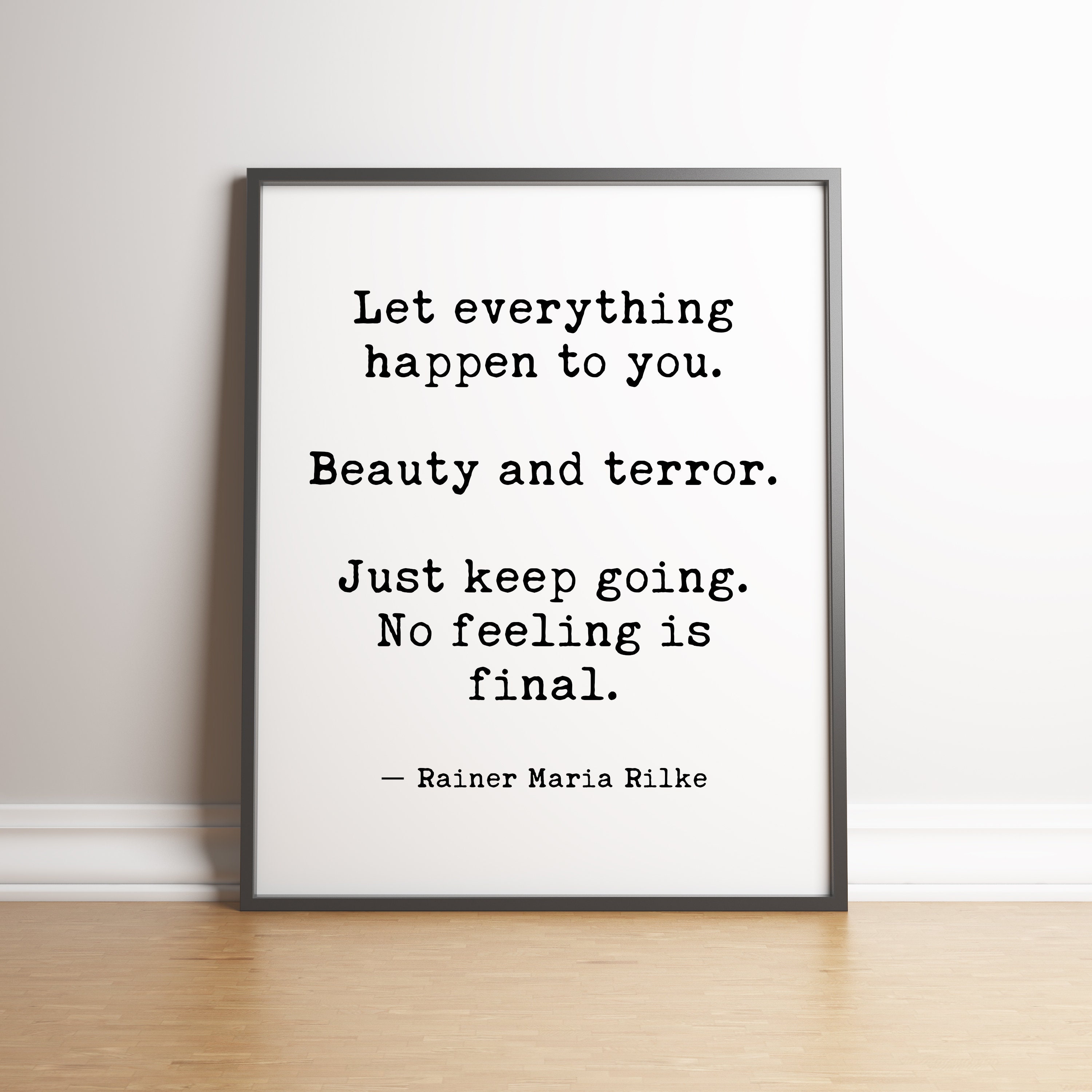 Let Everything Happen to You by Rainer Maria Rilke Printable | Etsy