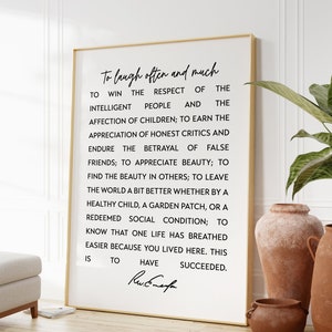 Ralph Waldo Emerson Quote to Laugh Often and Much to Win the Respect of ...