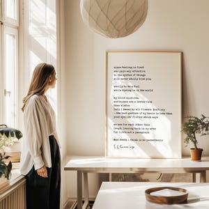 Since Feeling is First Poem by E.E. Cummings Typography Downloadable ...