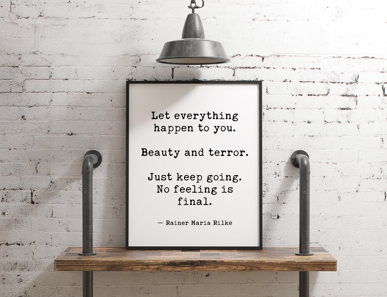 Let Everything Happen to You by Rainer Maria Rilke Printable - Etsy