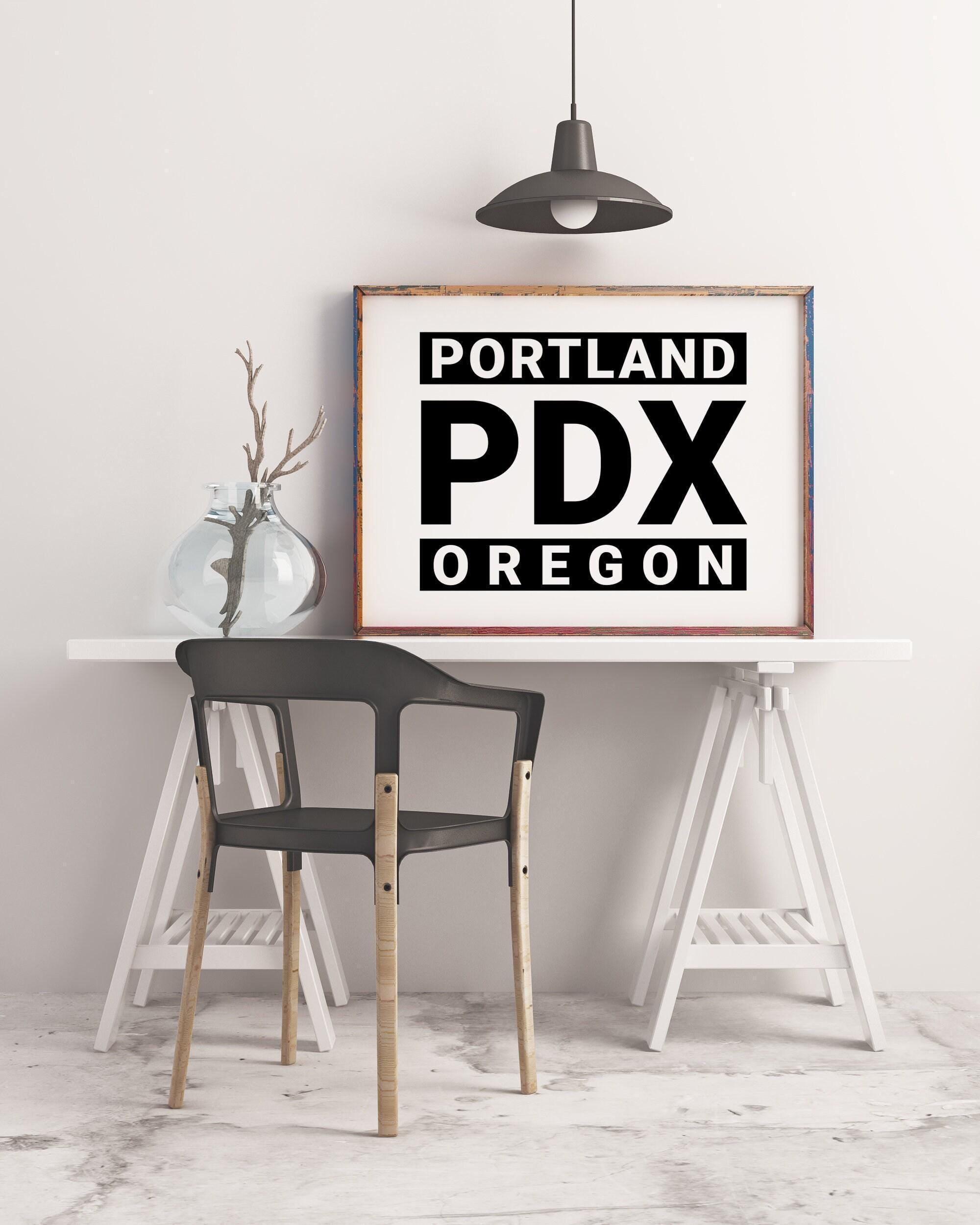 Portland, Oregon PDX Oregon Art Print, Office - Home Decor - Restaurant ...