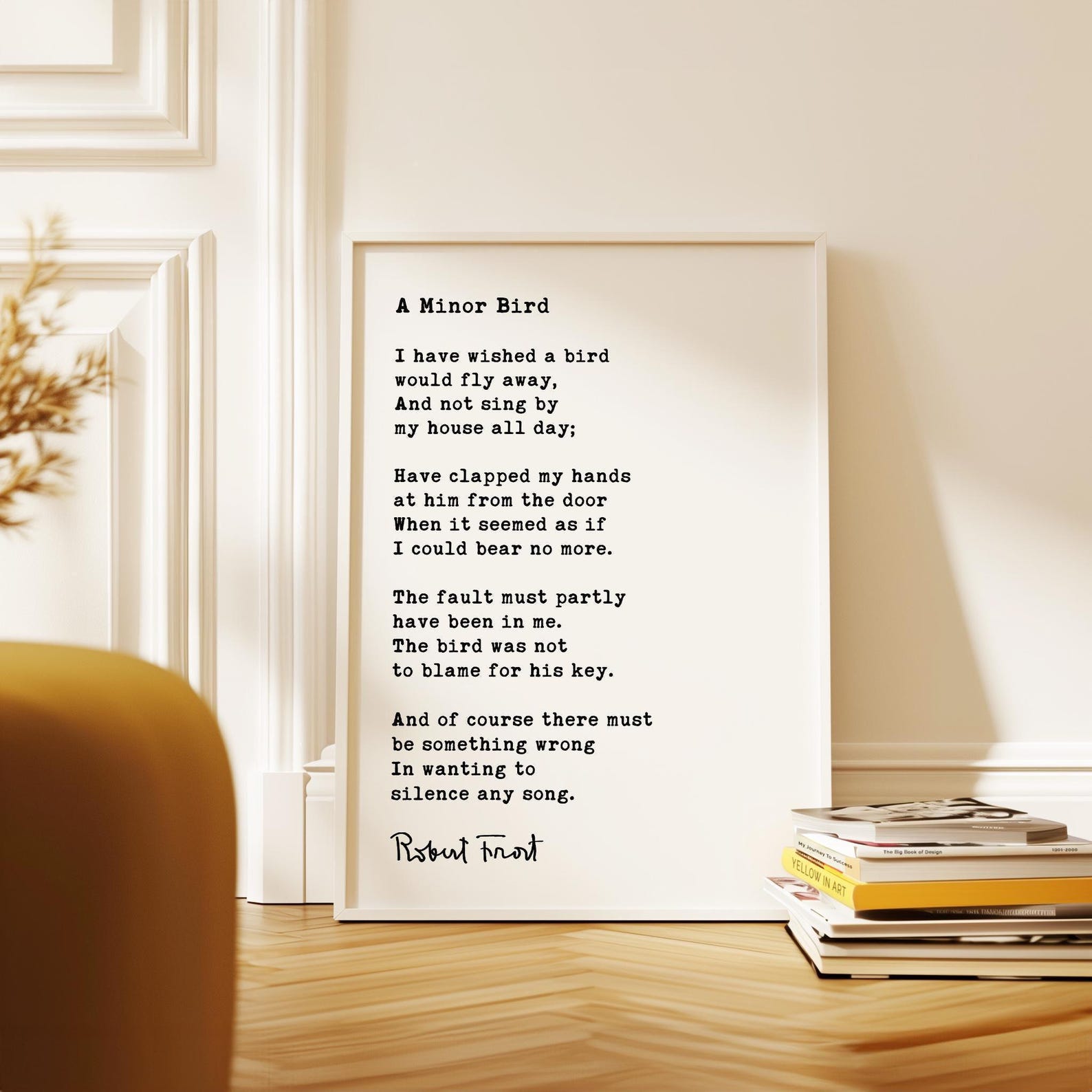 A Minor Bird Poem by Robert Frost Typography Art Print • 1926 - Etsy