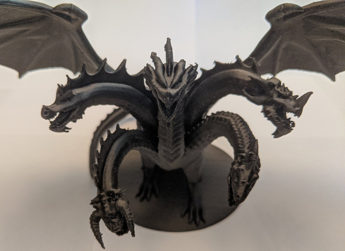 5 Headed Dragon Tiamat Large - Wing Span of 10" - Etsy