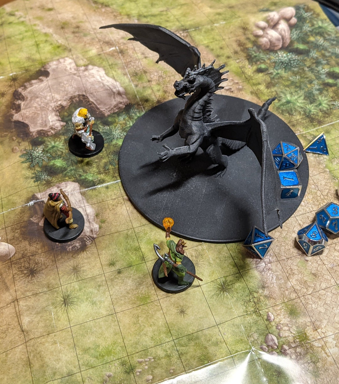 Dungeons and Dragons Green Dragon Miniature - Etsy