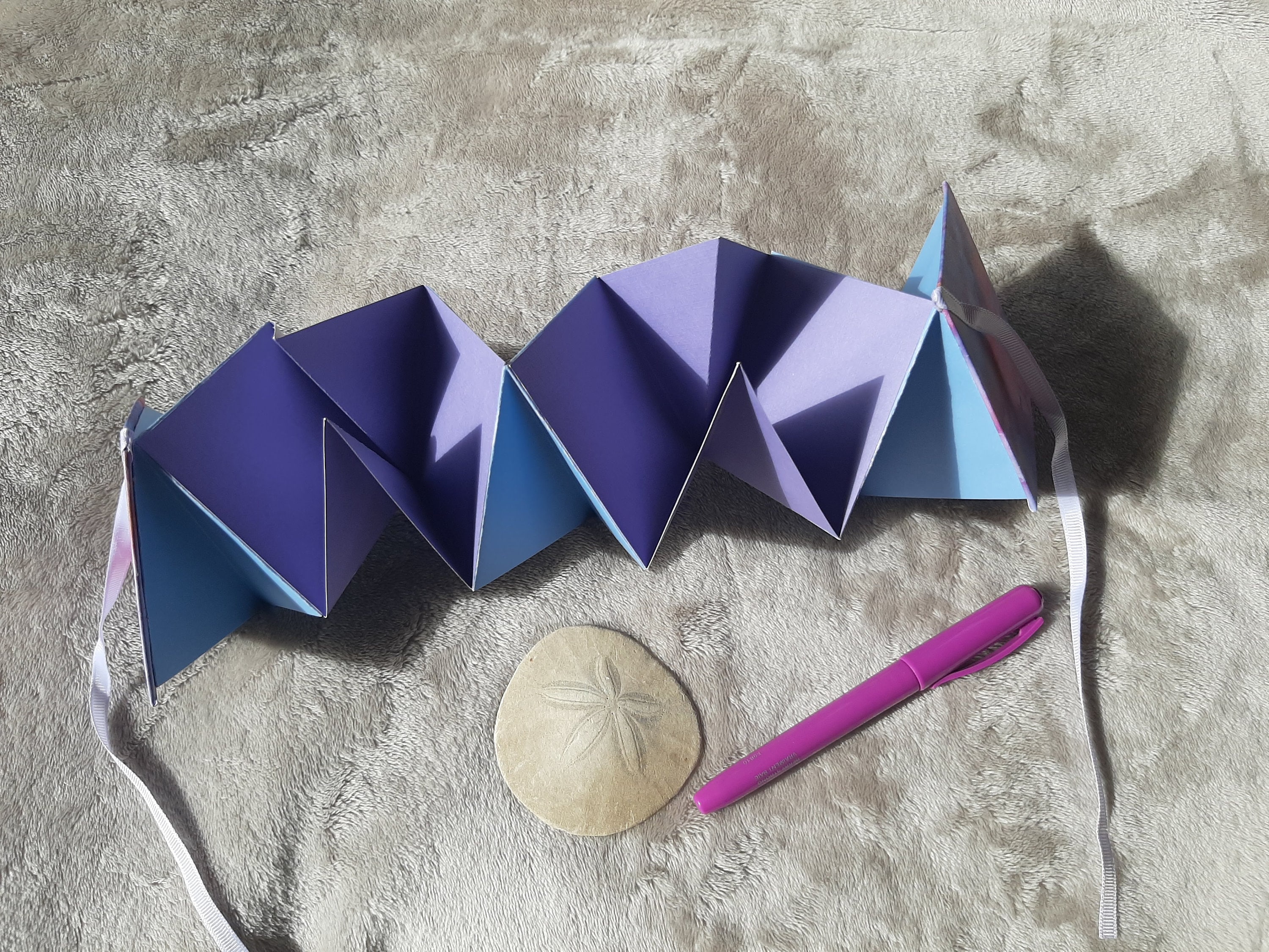 Lotus Fold Book With Ribbon - Etsy