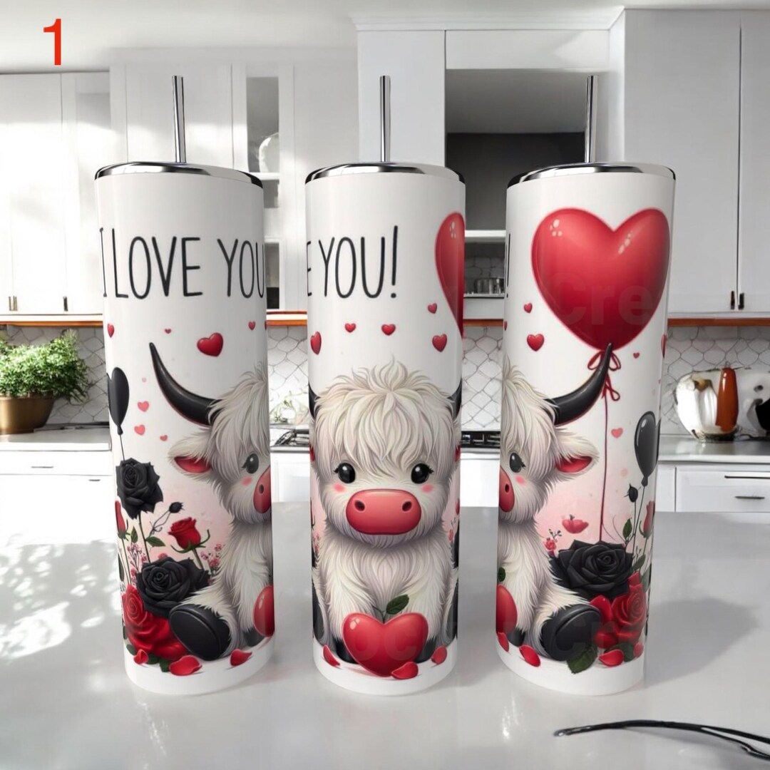 6 Different Highland Cow Custom 20oz Skinny Tumbler Made to Order - Etsy