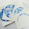 Blue Watercolor Full Moon Print - Blue Planet Painting - Etsy