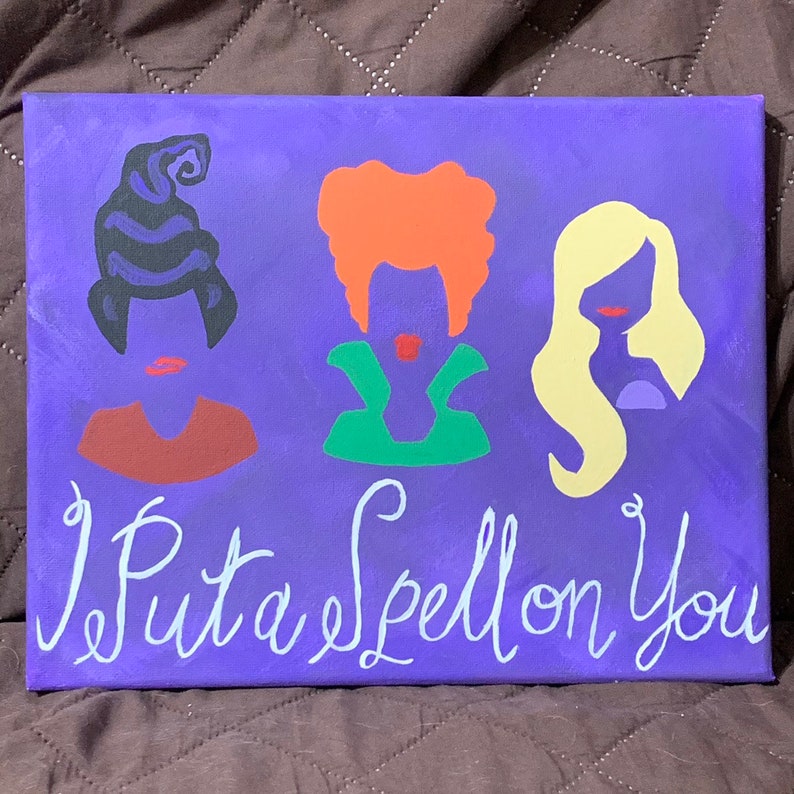 Hocus Pocus I Put a Spell on You Painting Original Art Acrylic on ...