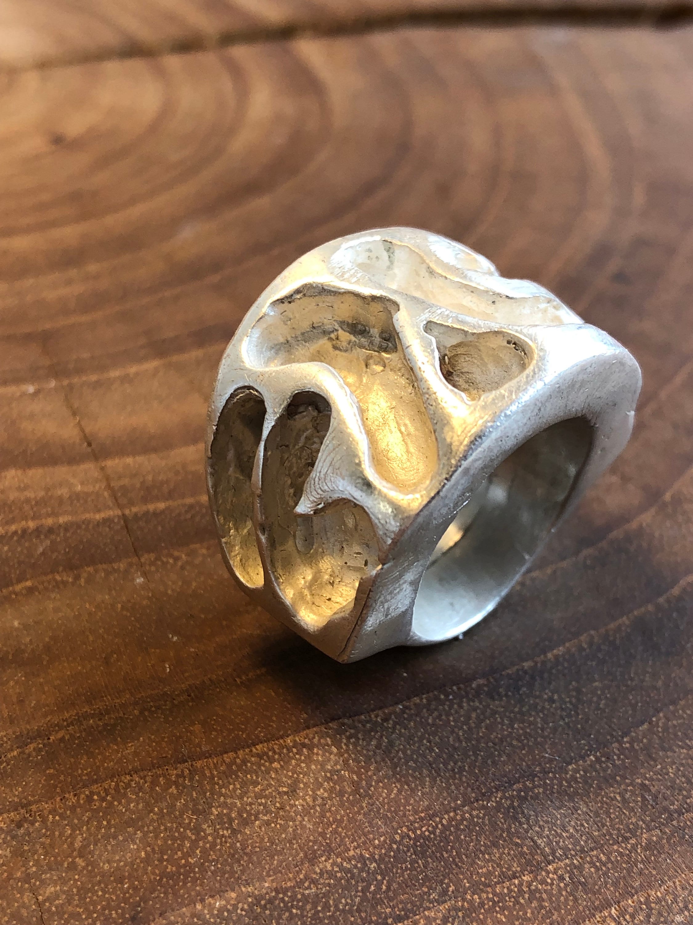 Genuine Silver-pure Silver-real Silver-handmade Silver- Brutalist ...