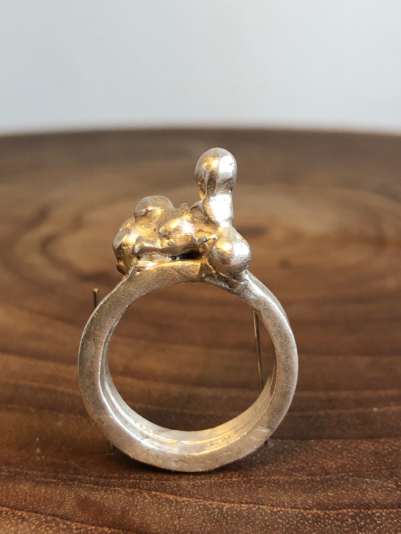 Genuine Silver-pure Silver-real Silver-handmade Silver- Brutalist ...