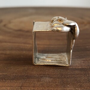 Genuine Silver-pure Silver-real Silver-handmade Silver- Brutalist ...