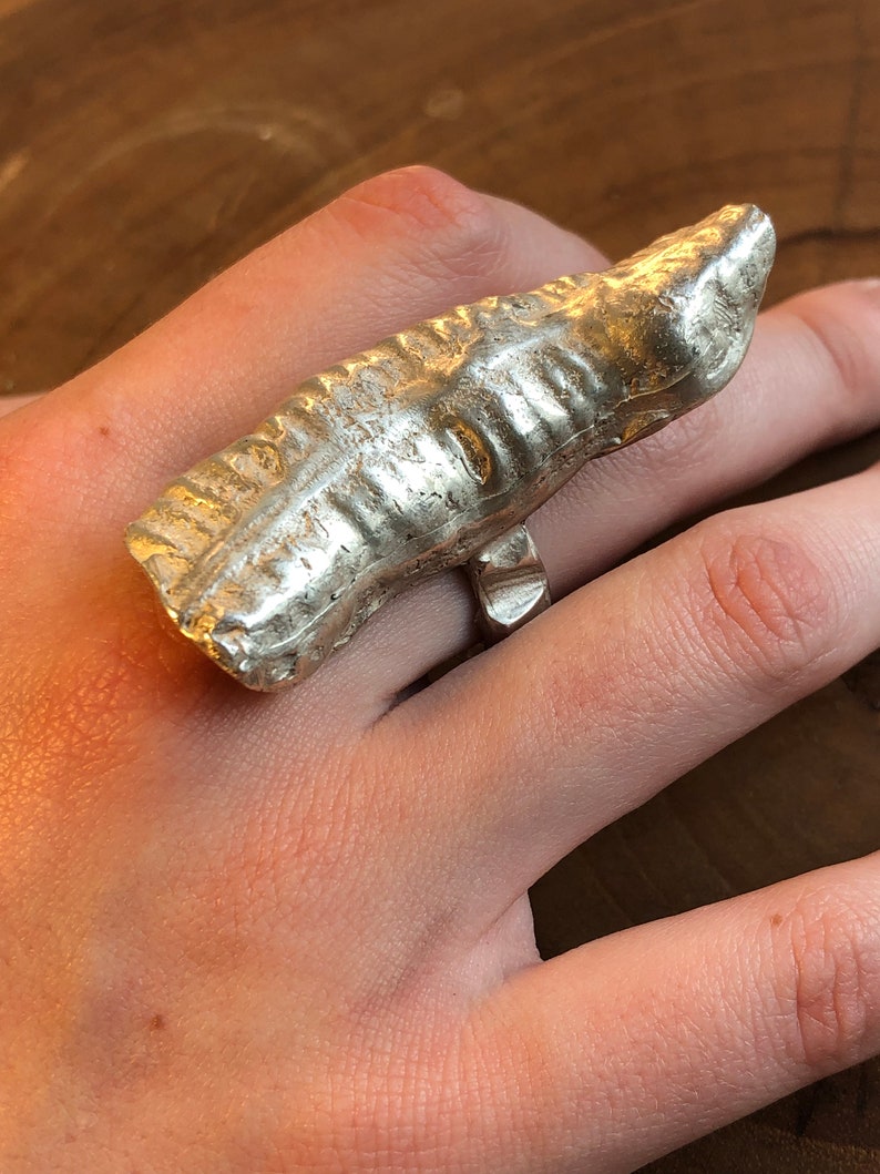 Genuine Silver-pure Silver-real Silver-handmade Silver- Brutalist ...