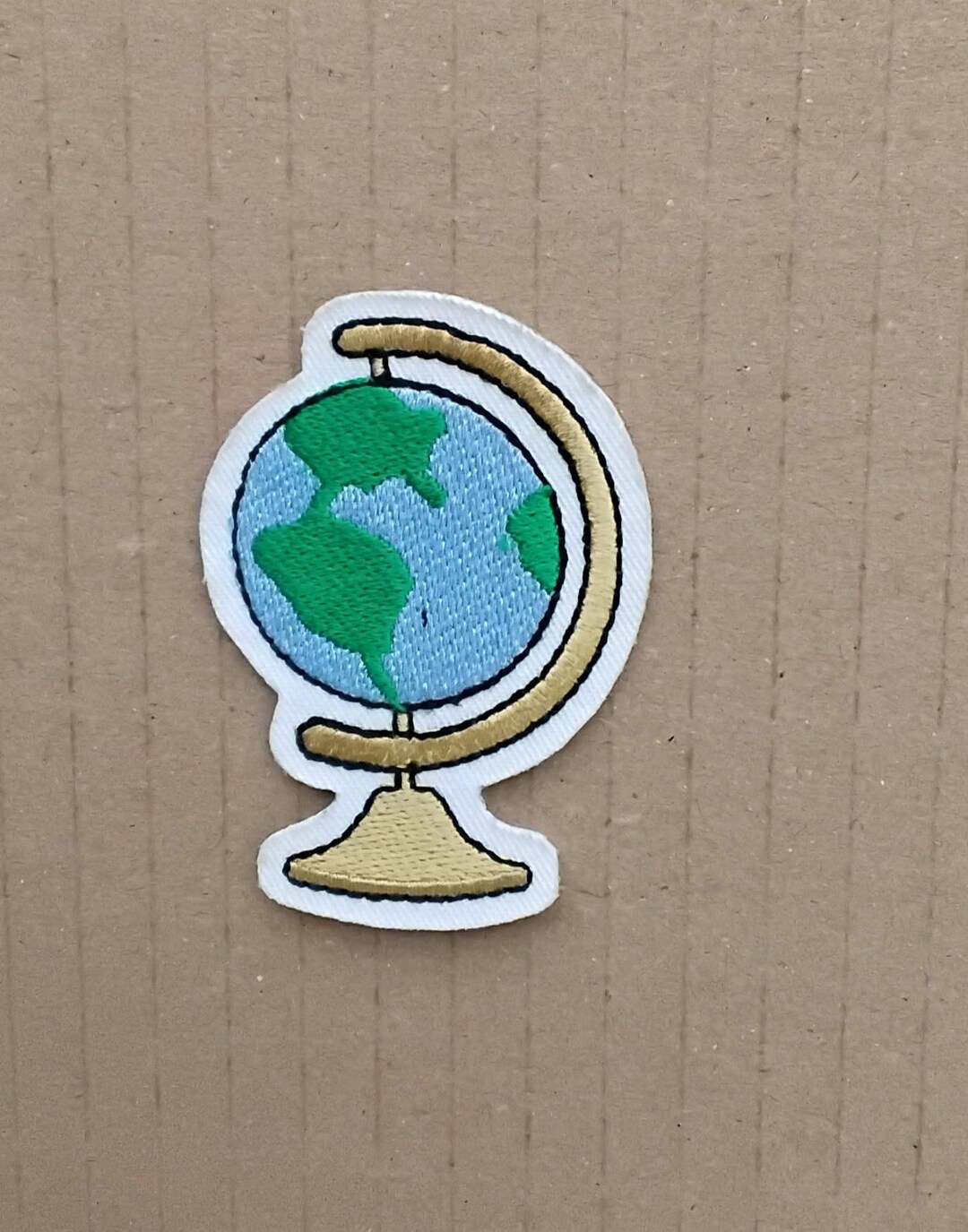 Globe Patch, Earth, Embroidery, Iron-on, 6.5 / 4.5 Cm - Etsy