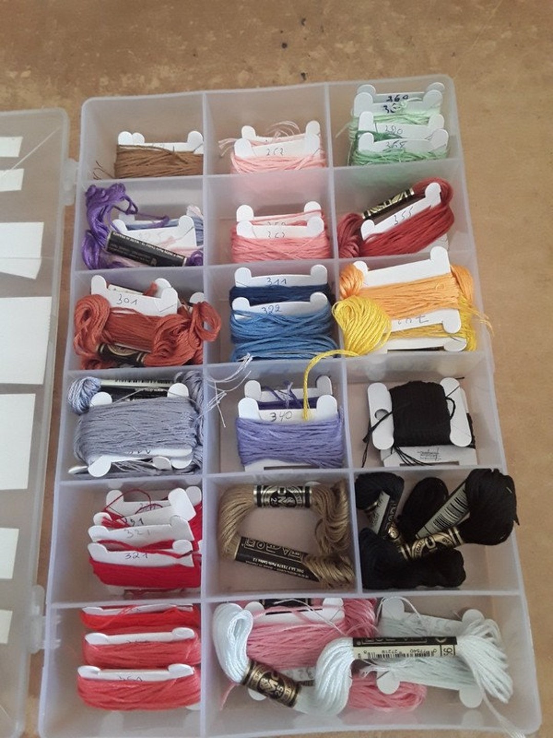 Box , Threads , Dmc , Different , Skeins and Colors , Cotton, With ...