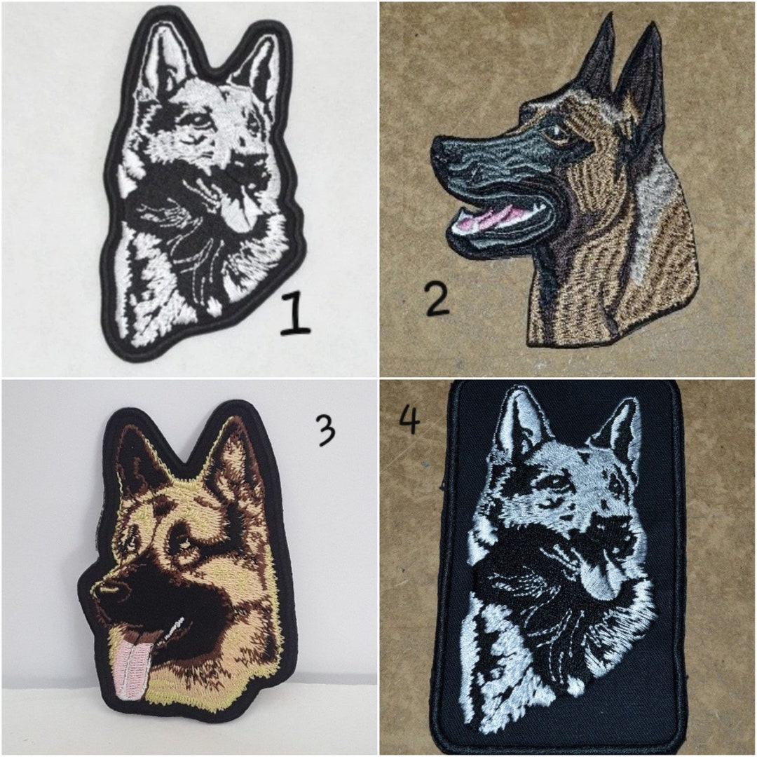 Iron-on Patch Dog Shepherd or Malinois, 10 Cm, Embroider - Etsy
