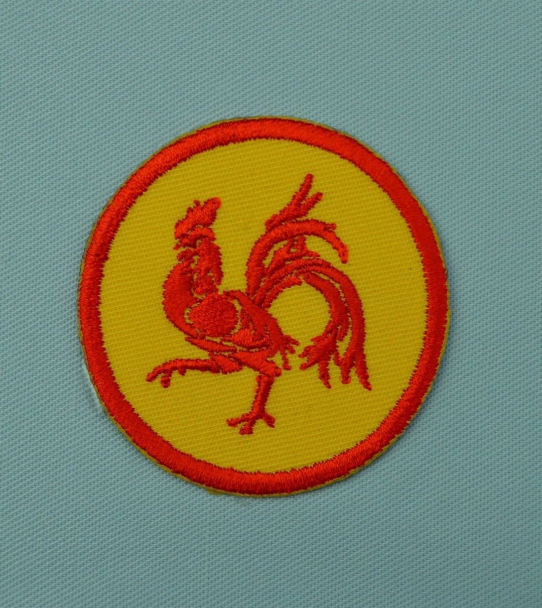 Embroidered Iron-on Badge Patch Red Rooster Yellow Cotton 5cm - Etsy