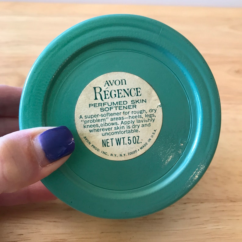 Collectable Avon Regence Perfumed Skin Softener Glass Jar - Etsy