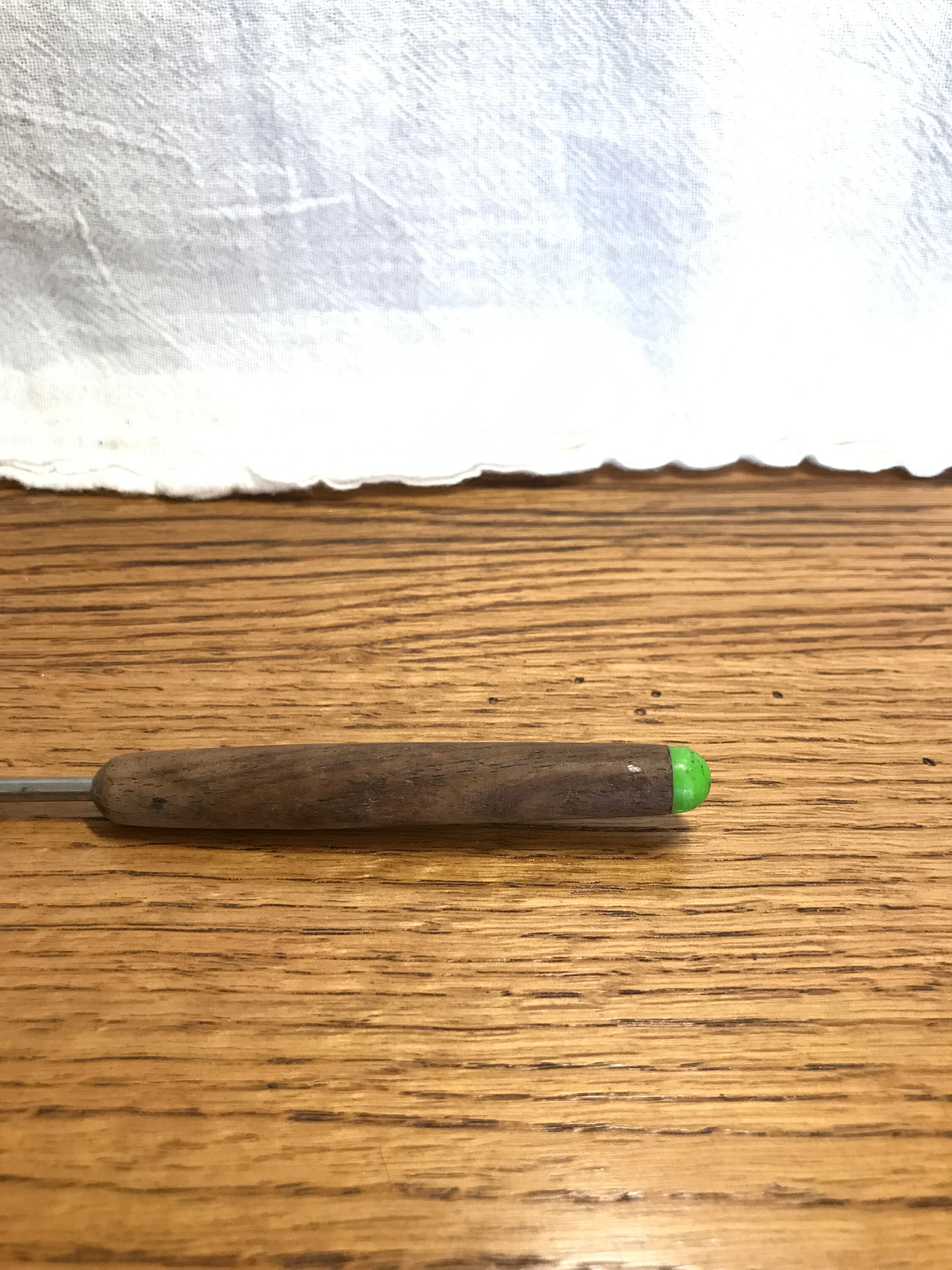 Vintage Fondue Fork Wooden Handle With Green Tip - Etsy