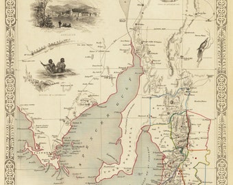 A Map of Australia 1851 Map By J & F Tallis Map Antique | Etsy