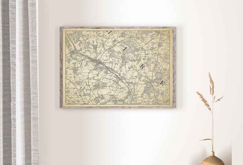 Old Map of the Environs of High Wycombe Buckinghamshire 1898 - Etsy UK