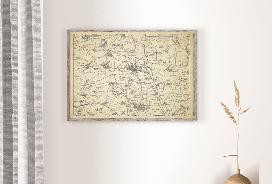 Old Map of the Environs of Beverley Yorkshire 1898 - Etsy UK