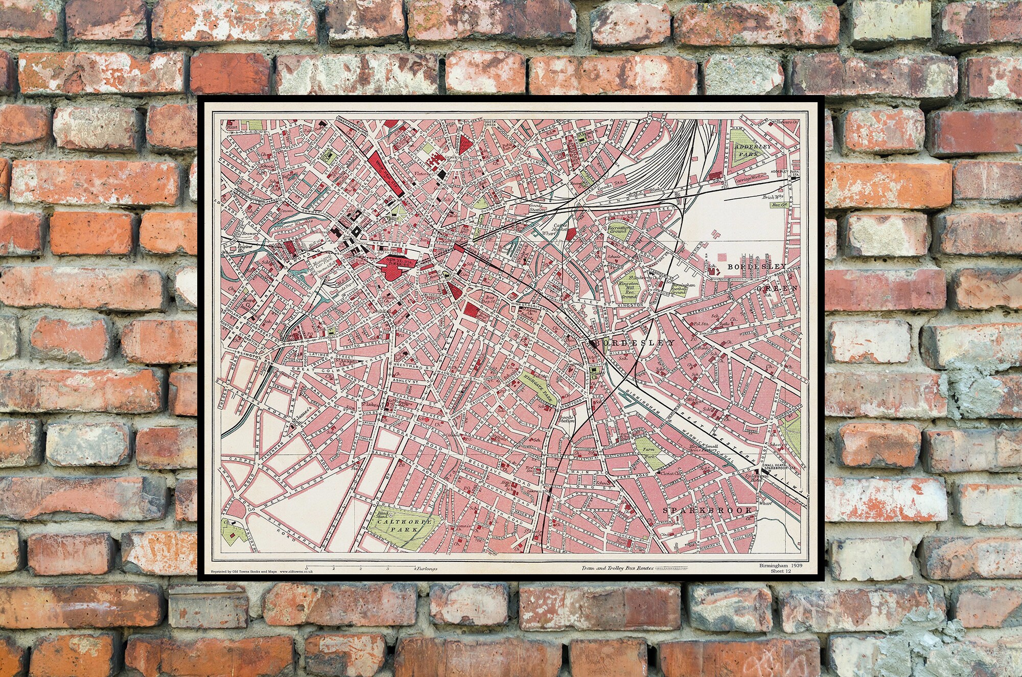 Old Map Birmingham 1939, Map 12, Bordesley, Sparkbrook N, New Street ...