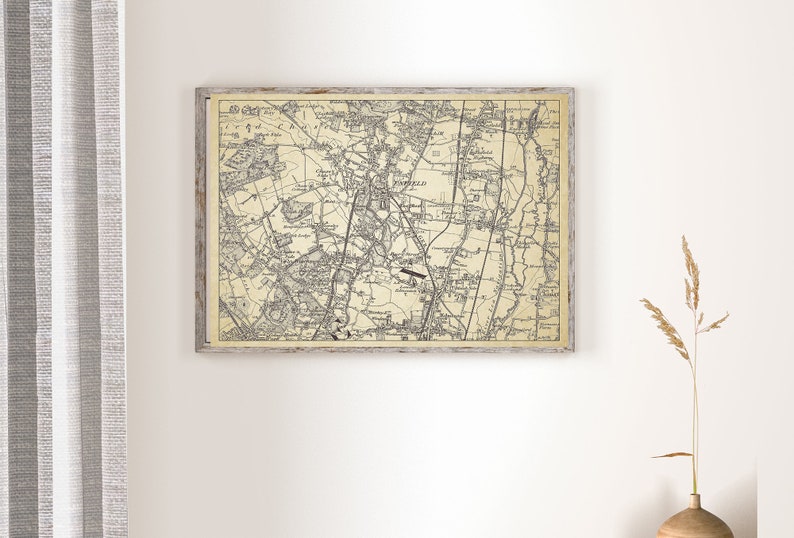 Old Map of the Environs of Enfield London 1898 - Etsy UK