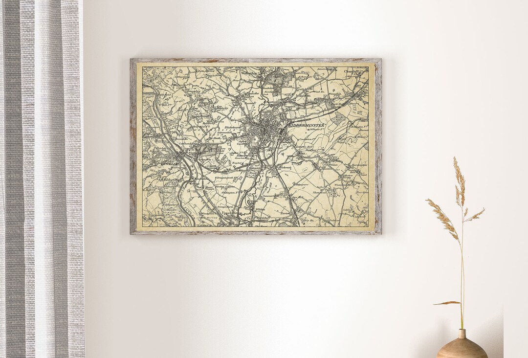 Old Map of the Environs of Kidderminster Worcestershire - Etsy