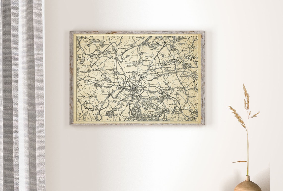 Old Map of the Environs of Ross on Wye Herefordshire 1898 - Etsy UK