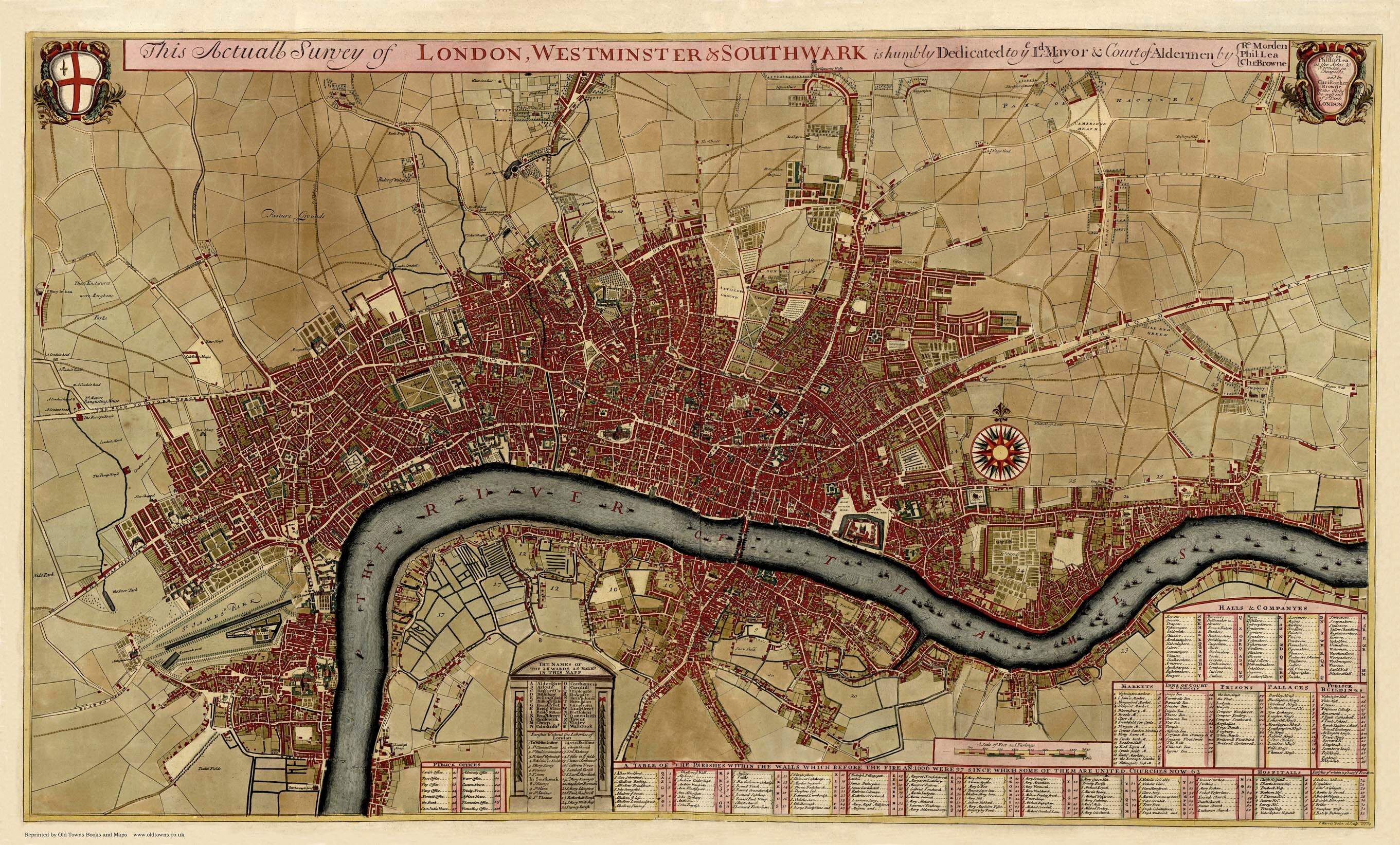 Gran Mapa Hist rico De Londres Por Robert Morden 1700 Zona Etsy Espa a