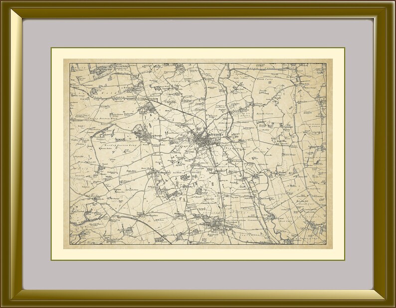 Old Map of the Environs of Beverley, Yorkshire 1898 - Etsy UK