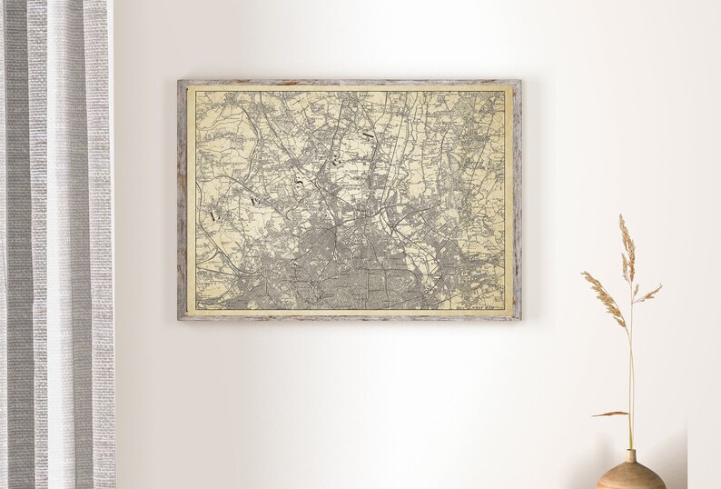 Old Map of the Environs of Tottenham London 1898 - Etsy UK