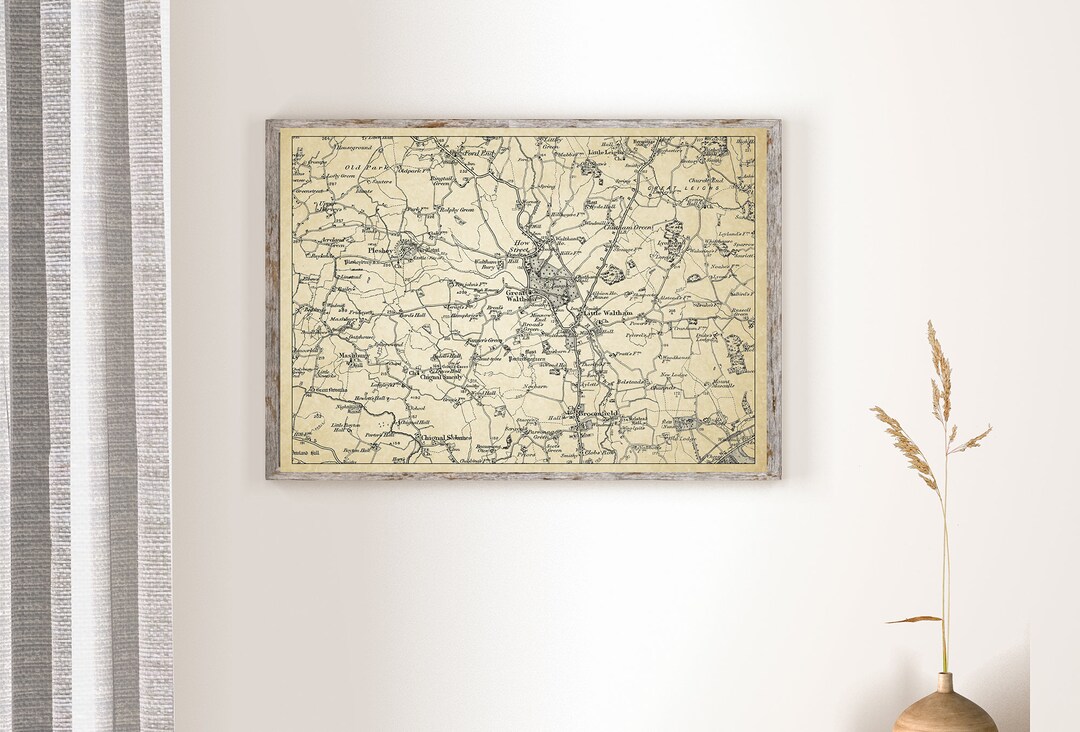 Old Map of the Environs of Great Waltham Little Waltham - Etsy UK