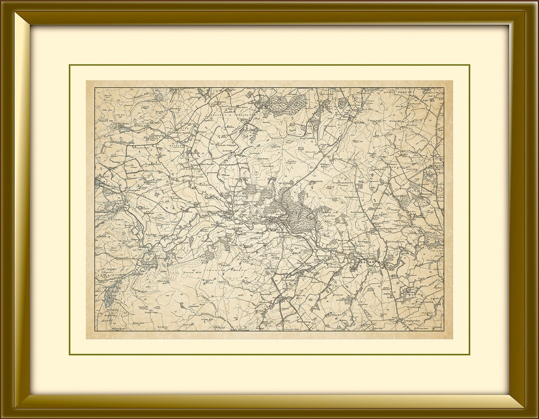 Old Map of the Environs of Rothbury, Northumberland 1898 - Etsy Ireland