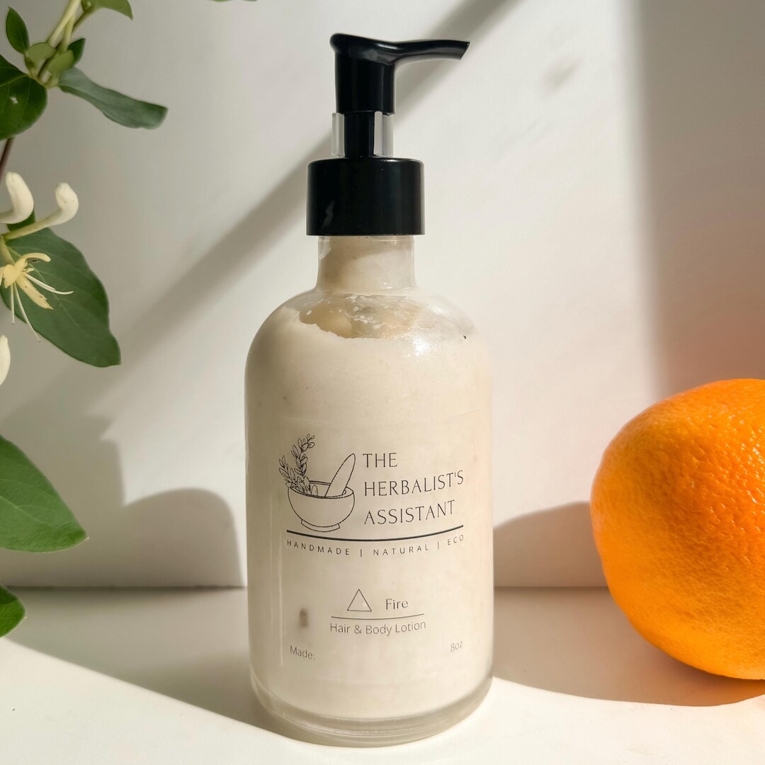 Fire Hair and Body Lotion – Orange, Sage, and Tobacco, 8oz - Etsy
