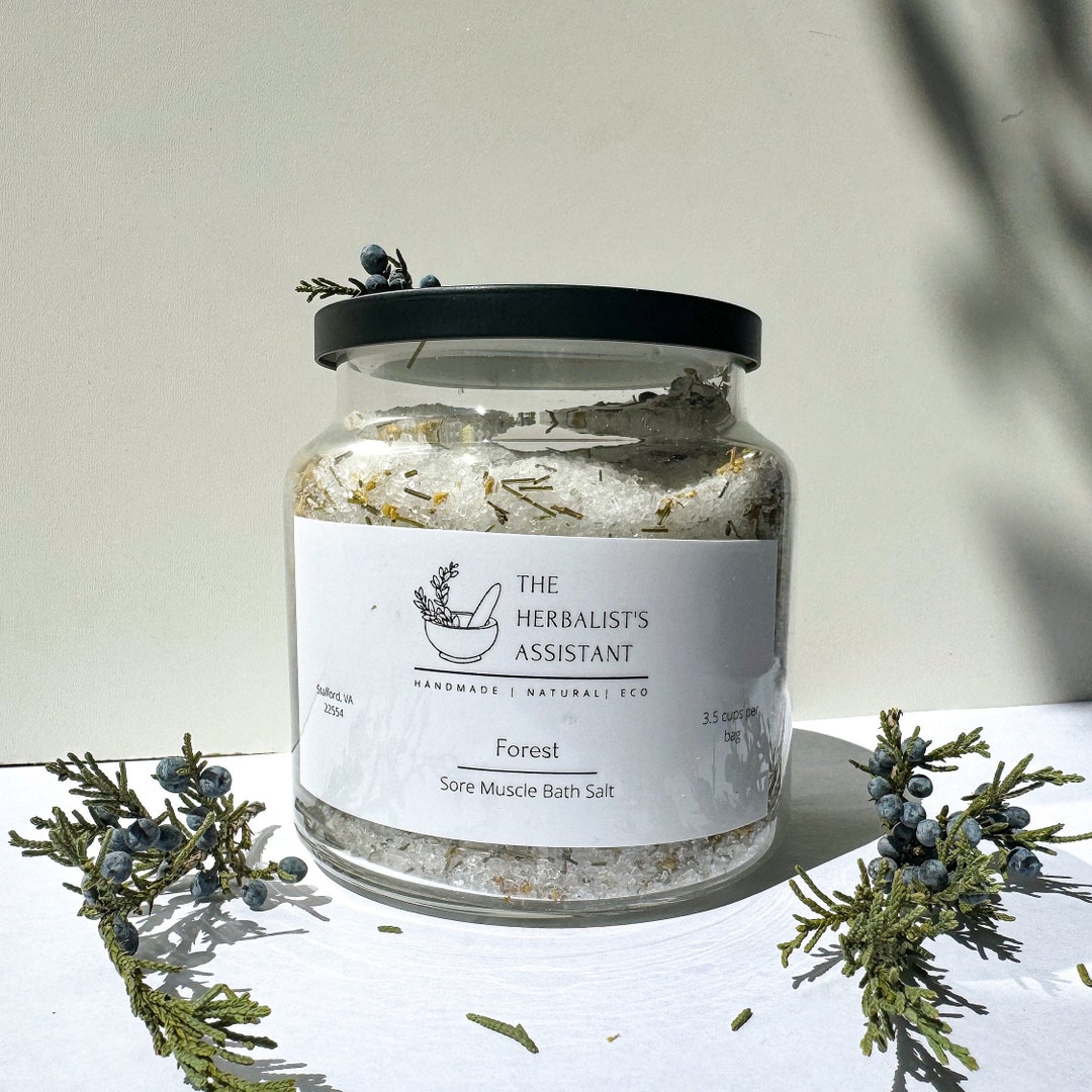 Forest Bath Salts - Muscle Soothing Bath Salts, Fir and Mint Bath Salts ...