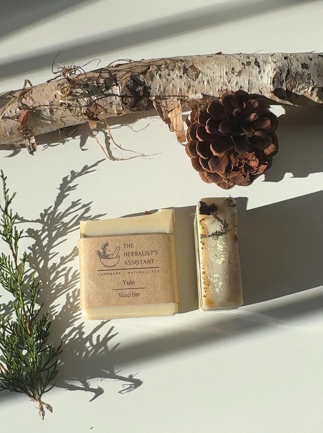 Yule Bar Soap - Fir & Birch Bar Soap Skin Soothing, Organic Soap ...