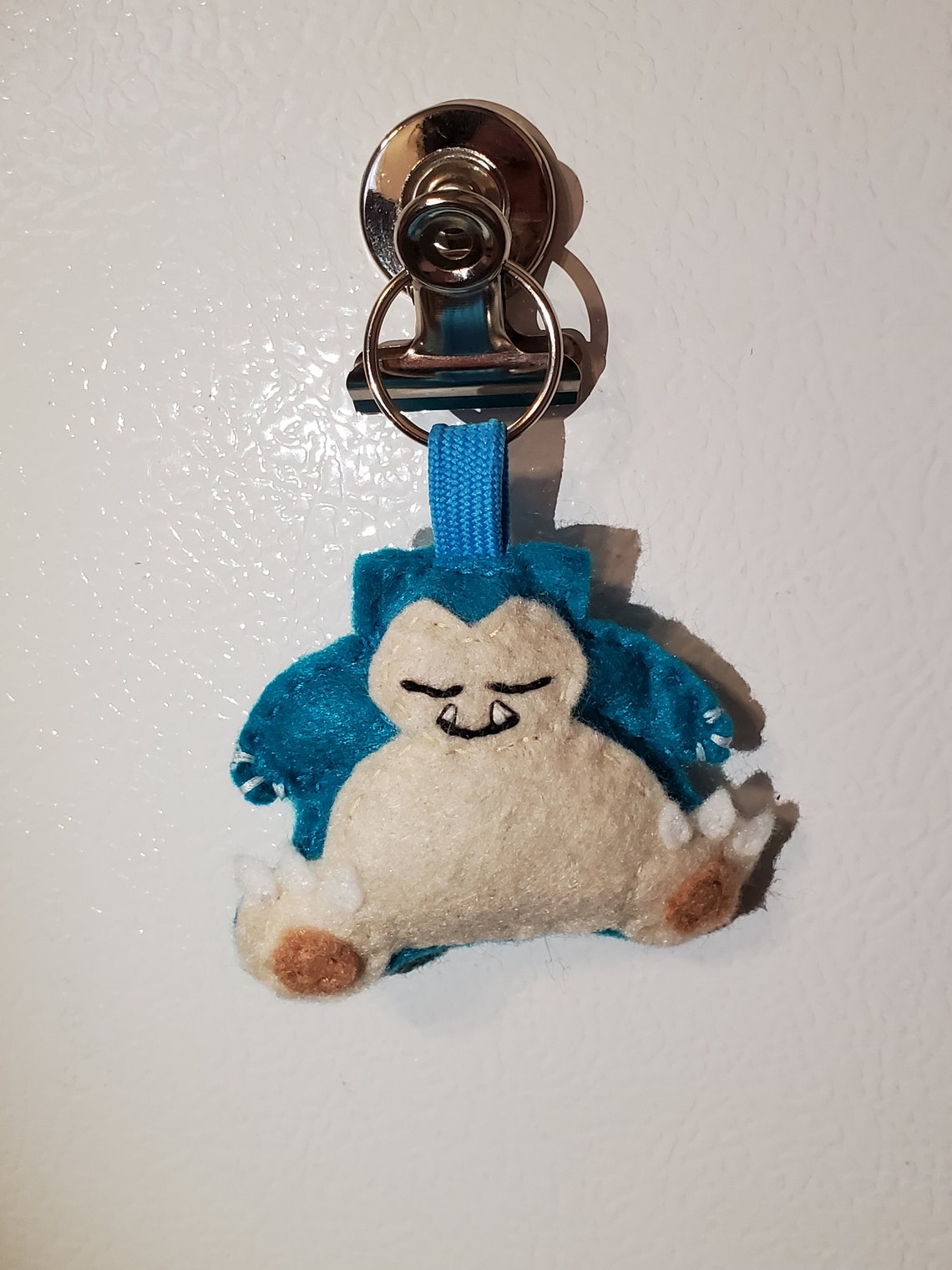 Snorlax Felt Plush Keychain, Handmade Stuffy - Etsy